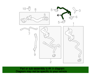 17127576363 - 2008-2014 BMW By-Pass Hose (17-12-7-576-363) | BMW of ...