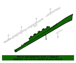 Genuine BMW 51-77-9-854-258 | Rocker Molding | FREE Shipping on Most ...