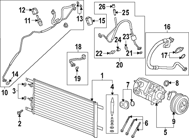 2023-2024 Ford Discharge & Liquid Hose Assembly PC3Z-19A834-A | QuirkParts