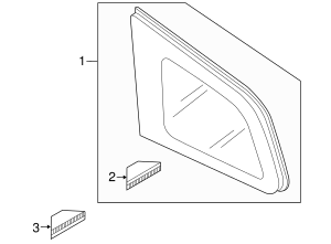 2007-2019 Mazda OEM NEW 2014-18 Mazda 2 3 Rear Quarter Glass Fastener ...