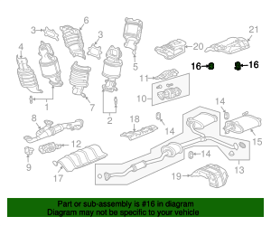 18215-S2A-000 - Exhaust Muffler Bracket 2000-2009 Honda | Honda Parts ...