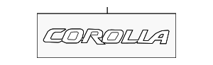 75442-02280 - Deck Lid Emblem 2014-2019 Toyota Corolla | Longo Toyota Parts