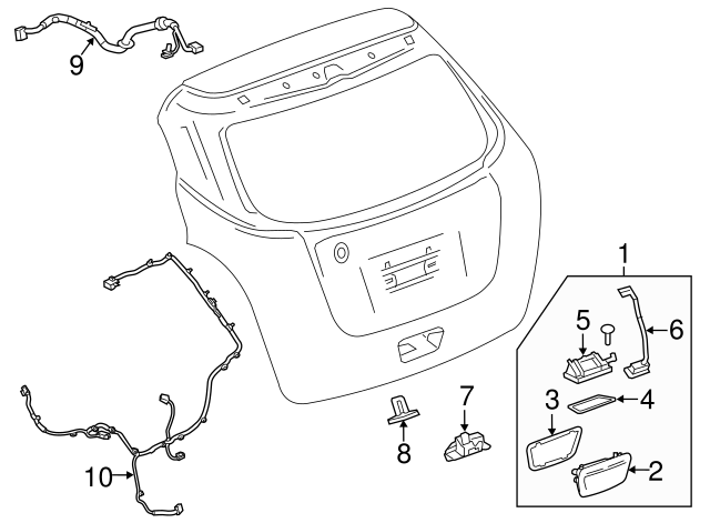 2013-2022 GM Liftgate Outside Pull Handle 42613005 | GM Parts Center