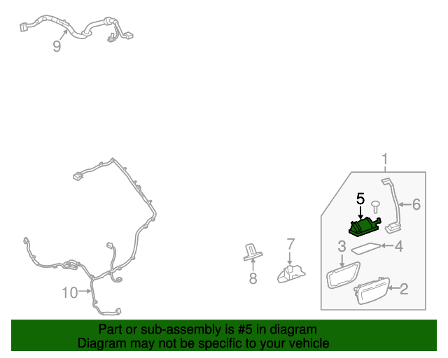 2013-2022 GM Primed Liftgate Outside Handle Bracket 95389302 GM ...