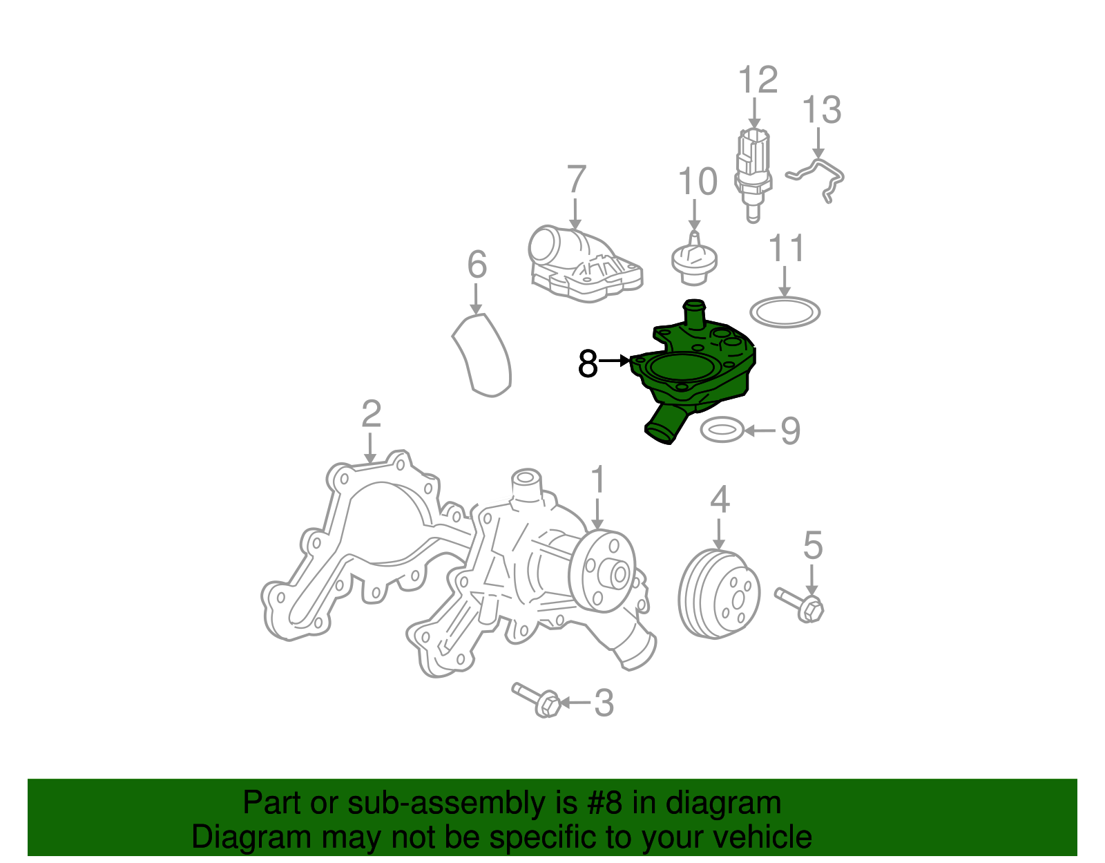 Genuine OEM Ford Part - Thermostat Housing GL2Z-8592-A | Genuine OEM ...