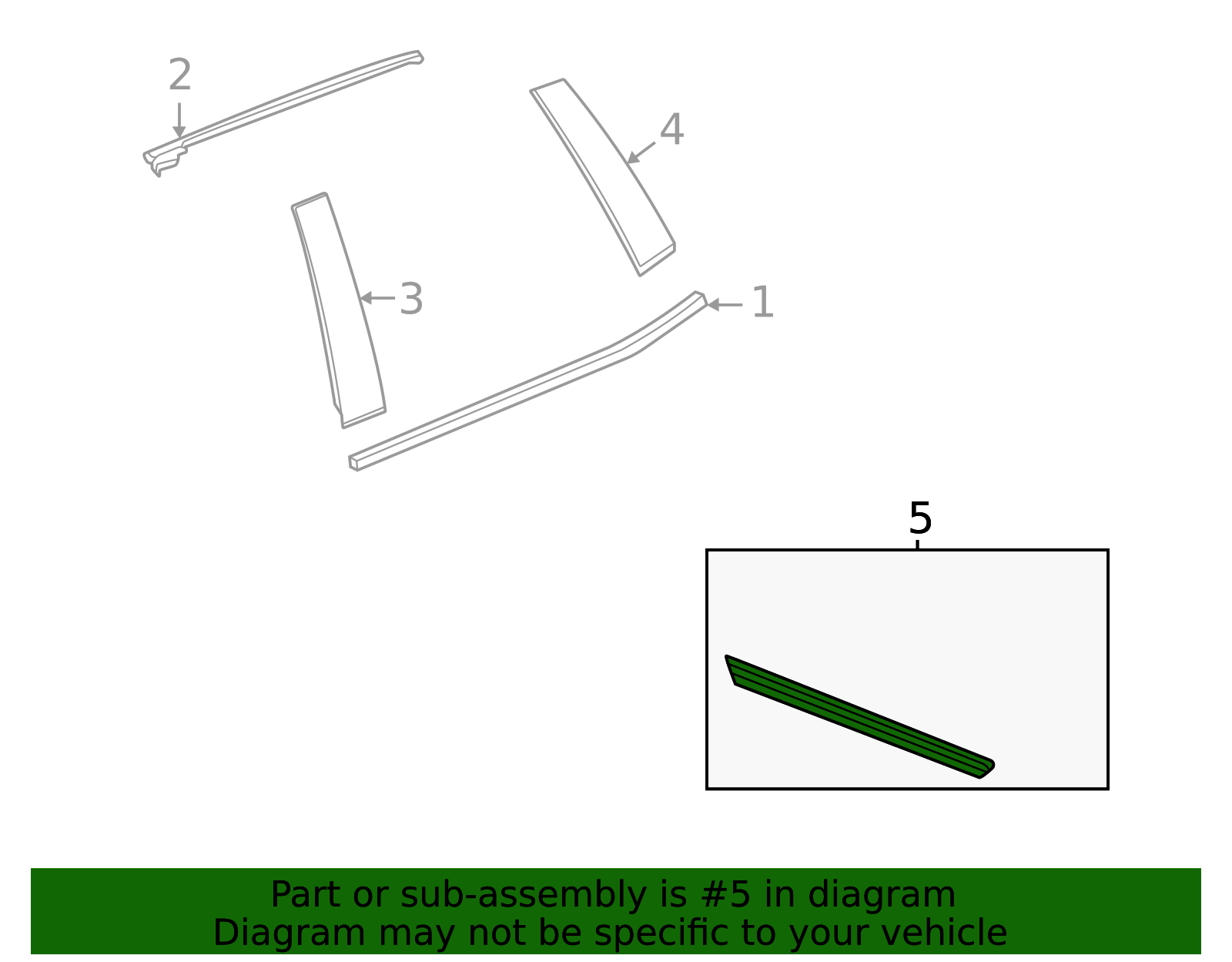 84267952 - Chrome Rear Driver Side Door Molding 2021-2024 GM | Gateway ...