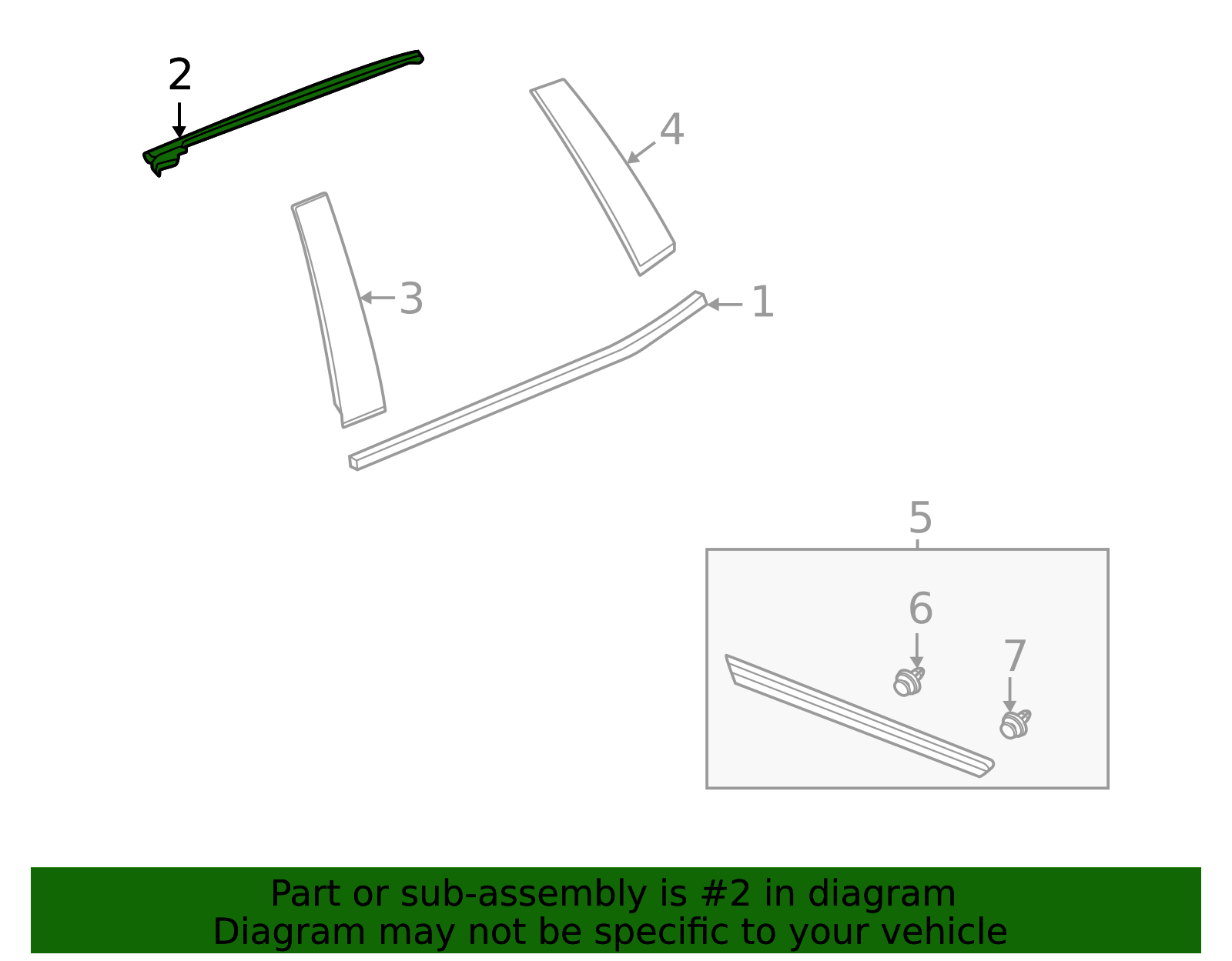 2021-2024 GM Upper Molding 84988671 | Parts Matick Buick GMC