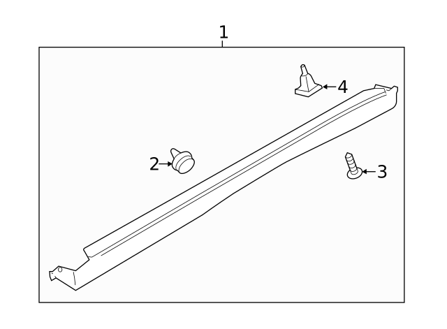 7250A163 - Rocker Molding 2018-2024 Mitsubishi Eclipse Cross ...