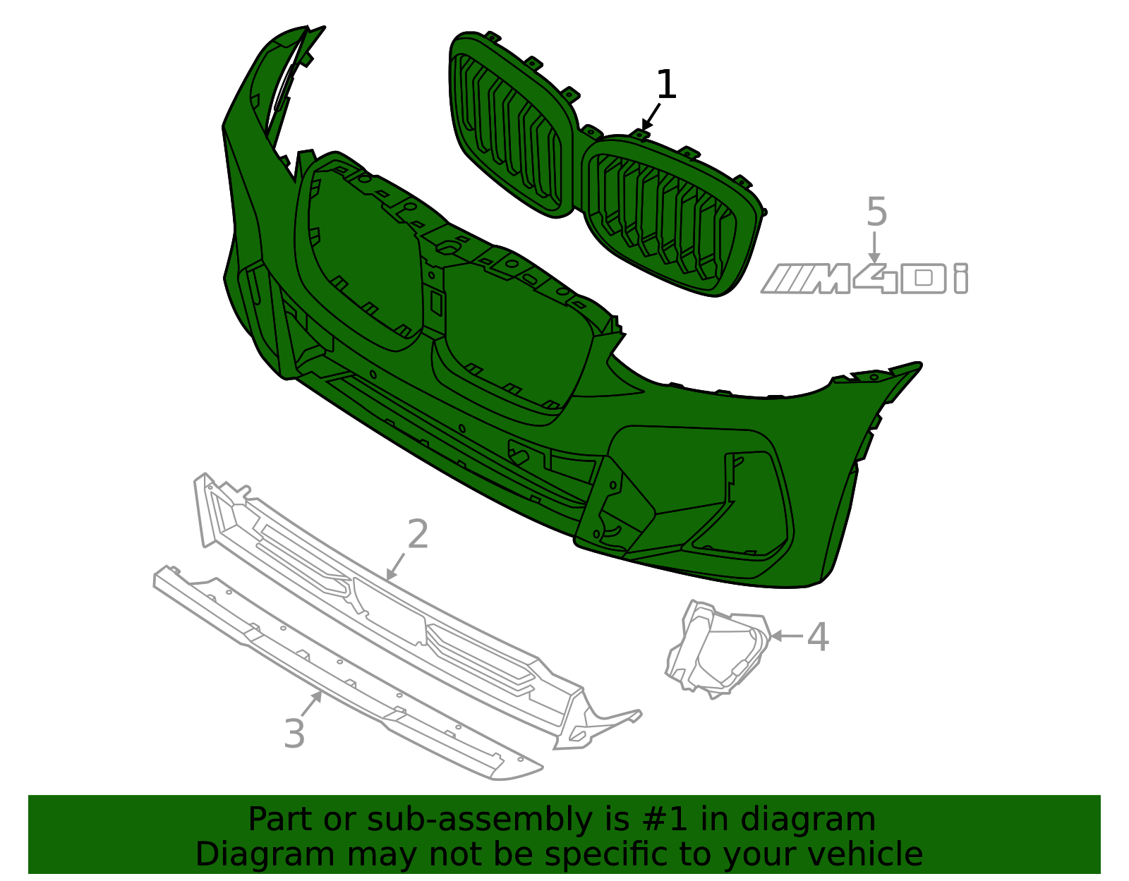 51-13-5-A36-BC9 - 2022-2024 BMW - Upper Grille | BMWPartsHub