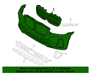 51-13-5-A1A-3F5 - Grill front 2022-2024 BMW | AutoNation Parts