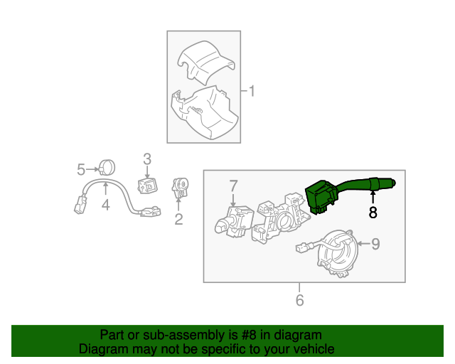 Lexus OEM Wiper Switch Part# 84652-53130 | OEM Vehicle Parts