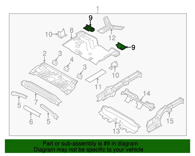 65654-1W000 - Rear Floor Pan Rear Bracket - 2012-2017 Kia Rio | Kia ...