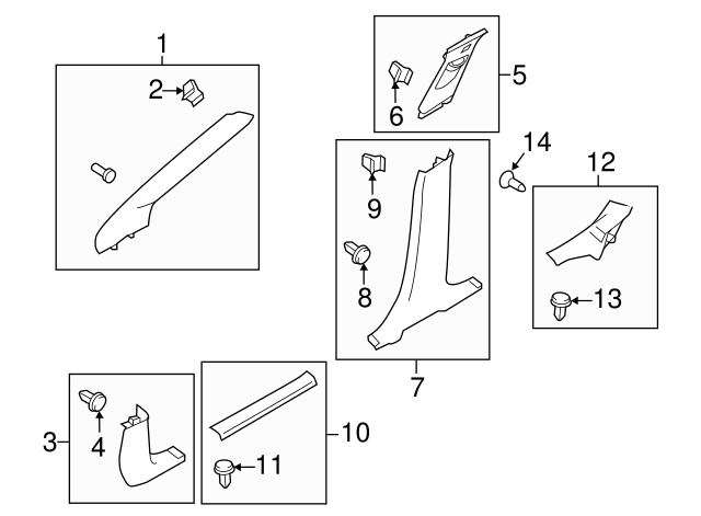 2012-2020 Ford Cowl Kick Panel Retainer Clip -W712417-S300 | QuirkParts