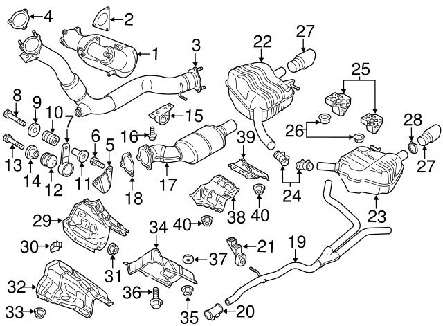 4G0-253-609-AK - Muffler 2014-2016 Audi | Audi OEM Parts
