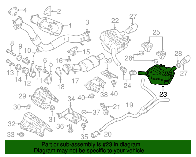 4G0-253-609-AK - Muffler 2014-2016 Audi | Audi OEM Parts