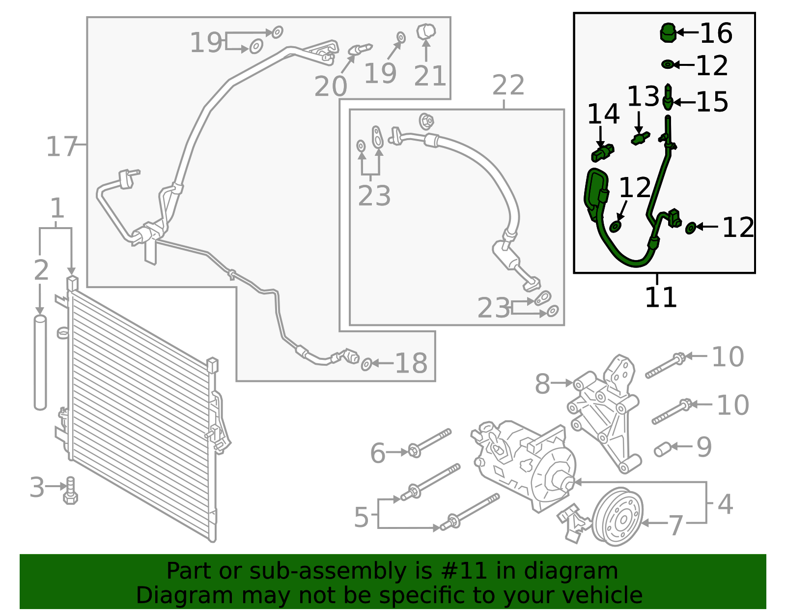 2019-2023 Ford Ranger Motorcraft™ A/C Refrigerant Discharge Hose YF ...