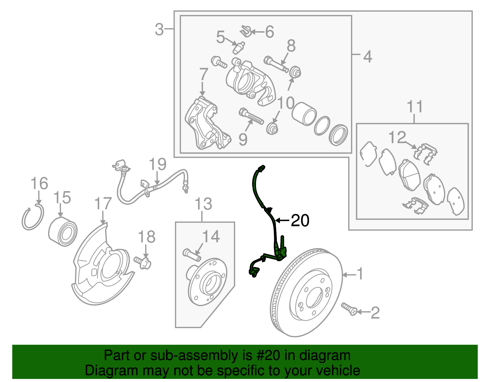 2010-2013 Kia ABS Sensor 59830-1M300 | OEM Parts Online