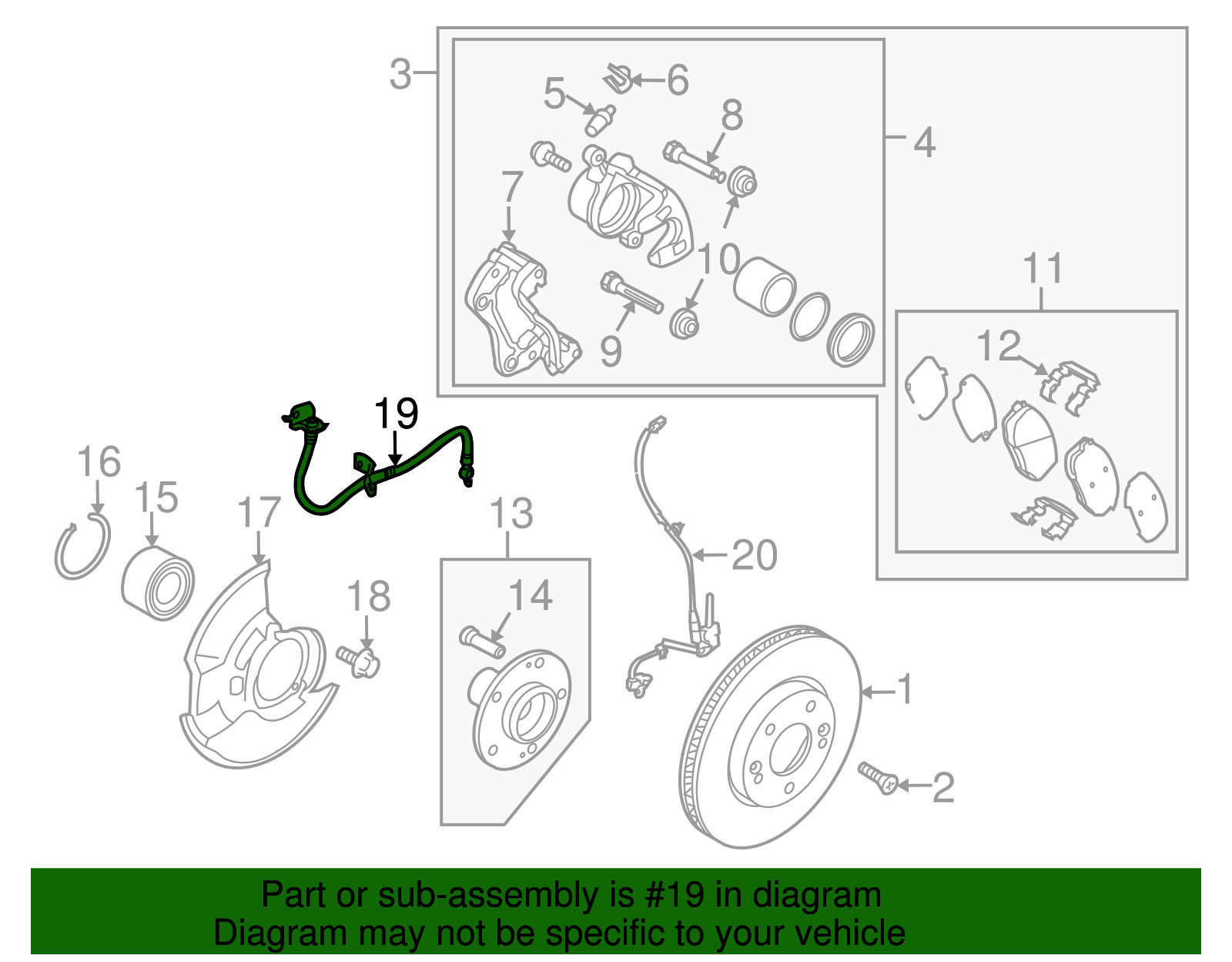 58731-1M000 - Brake Hose 2010-2013 Kia | Kia.Parts Store