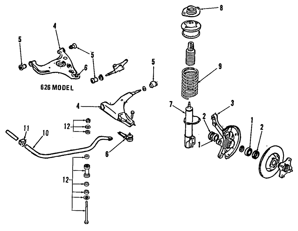 G144-34-900A-9U - 1986-1987 Mazda 626 - Shock Absorber | Mazda Parts Factor