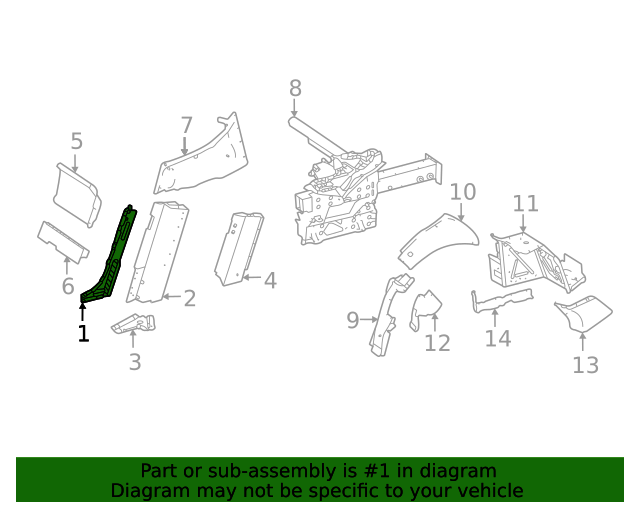 190-630-96-00 - Lock Pillar - 2016-2021 Mercedes-Benz | MB Parts Dealer