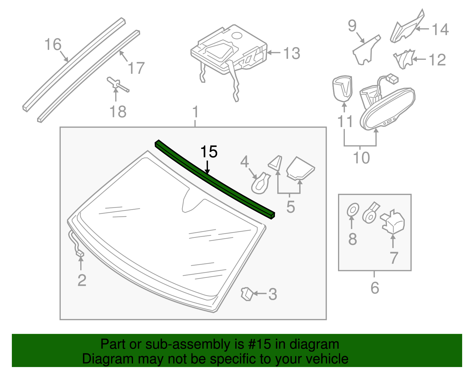 8W0-853-306 - Windshield Molding 2017-2024 Audi | AutoNation Parts