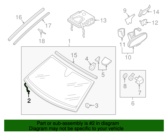 2000-2023 Audi Windshield Wire 1J0-973-852 | Audi USA Parts