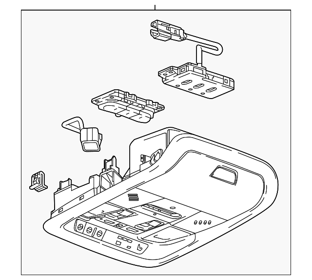 2017-2024 GM Light Ash Gray Roof Console 84868433 GM | GMPartsDirect.com