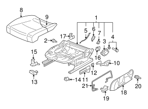 1K3-881-105-EJ - Seat Frame 2006-2016 Volkswagen | AutoNationParts.com