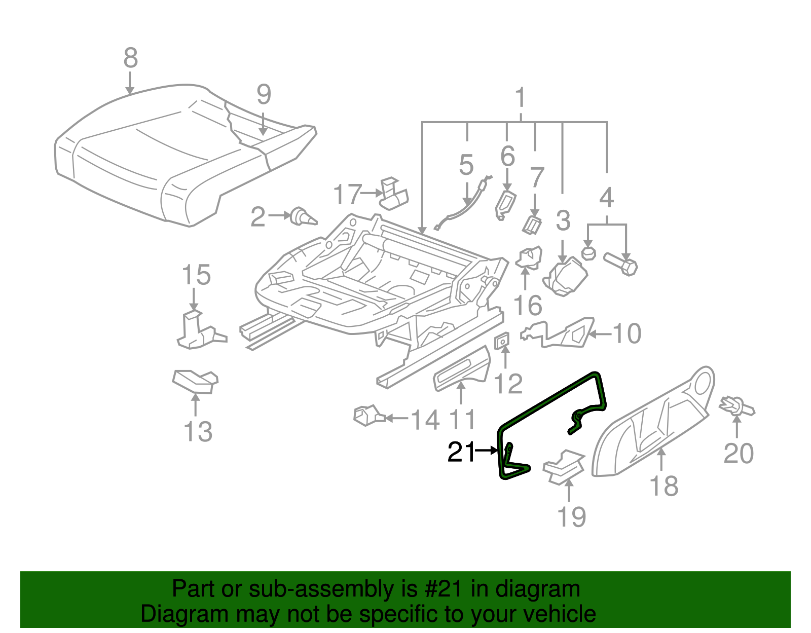 2005-2016 Volkswagen Retaining Bracket 8E0-881-559 | Wolfsburg Parts Direct