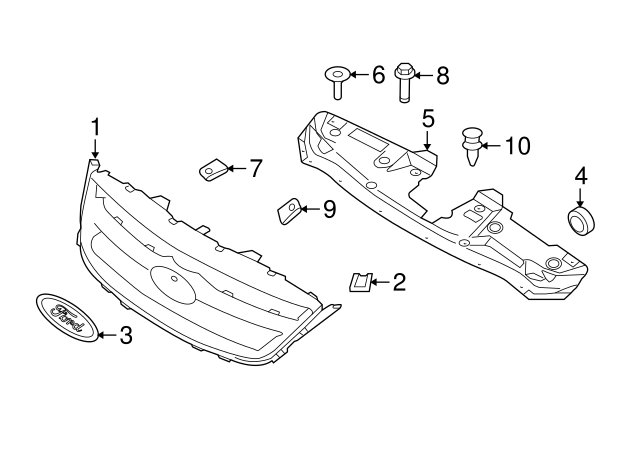 2010-2012 Ford Taurus Sight Shield AG1Z-8A284-BA | QuirkParts