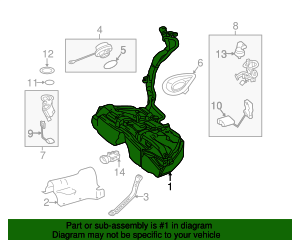 212-470-75-01 - Fuel Tank 2010-2018 Mercedes-Benz | AutoNationParts.com