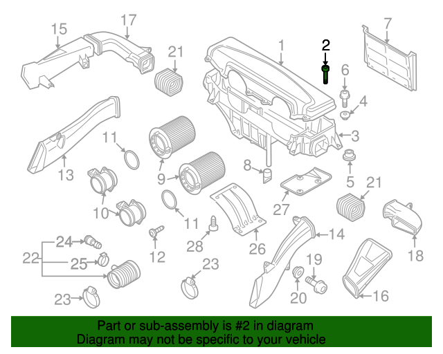 2008-2015 Audi R8 Upper Housing Hardware Kit 420-198-132 | Audi USA Parts