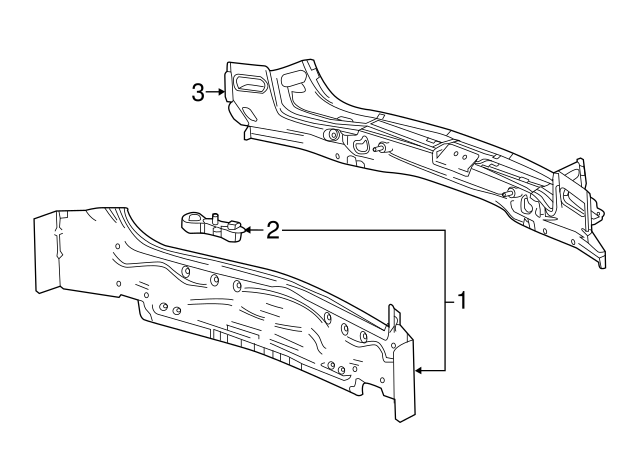 2017-2022 GMC Acadia Rear Body Panel 84621084 | GMPartsDirect.com