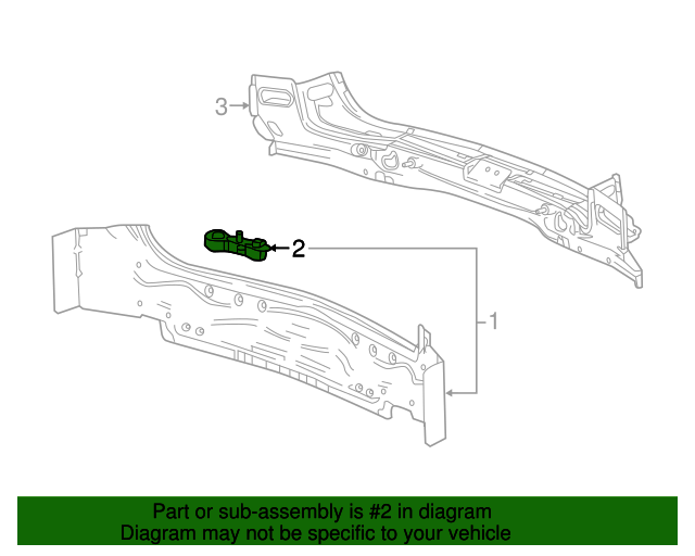 2017-2024 GM Rear Bumper Fascia Bracket 84062884 | AutoNation Parts