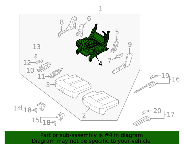 2021-2023 Kia Sorento Seat Track 89600-R5200 | TascaParts.com
