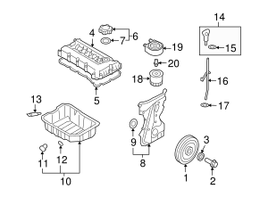 21350-2G100 - Engine Timing Cover 2010-2013 Hyundai Tucson ...