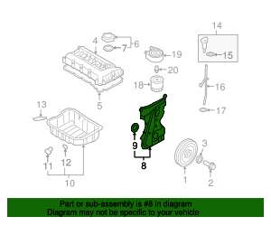 Genuine Timing Cover for 2010-2013 Hyundai Tucson | Part# 21350-2G100 ...