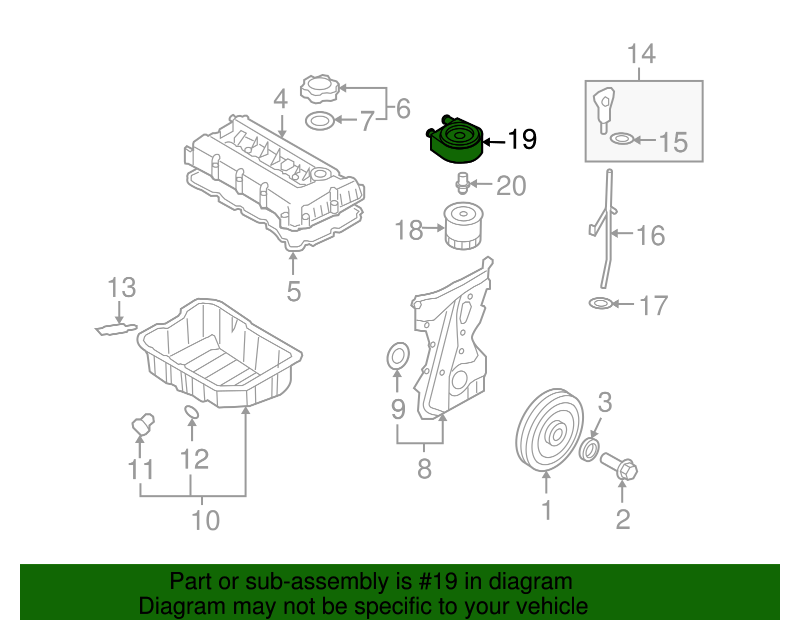 2006-2015 Hyundai Oil Cooler Assembly 26410-2G000 | OEM Parts Online