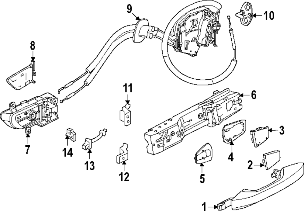 80611-7LF0A - Handle Base - 2025 Nissan Kicks | Nissan OEM Parts Direct