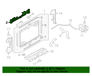 21542-4BA0A | Nissan Bracket-Radiator Mounting Upper - Genuine OEM ...