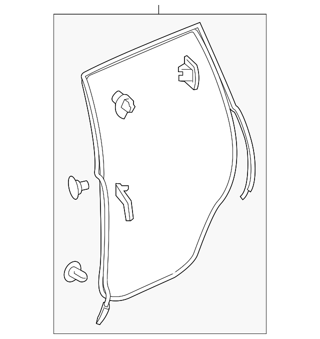 2016-2021 Honda Weatherstrip, R Rear Door 72810-TG7-A02 | OEM Parts Online