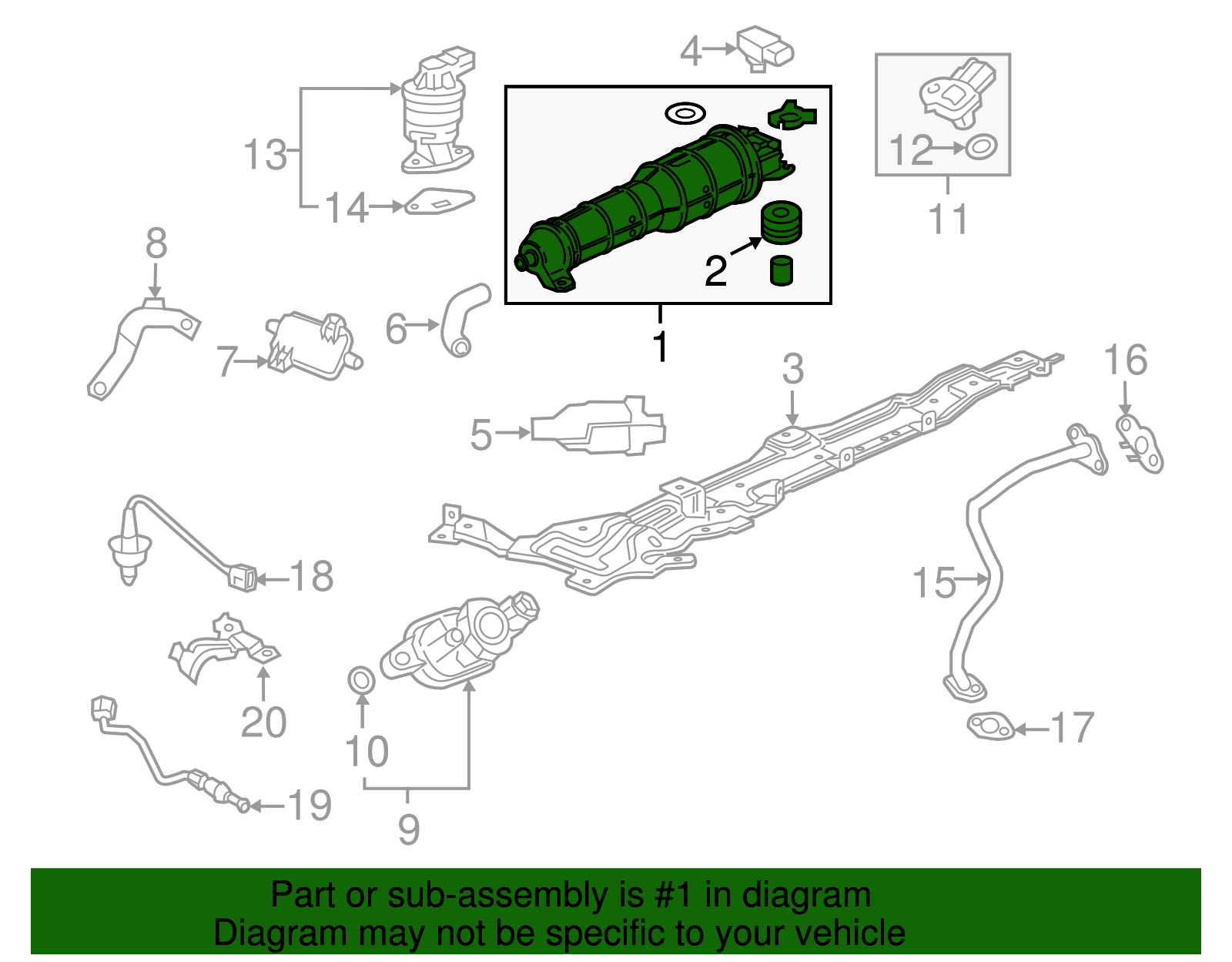 17011-T7W-A01 - Canister Set - 2016-2020 Honda HR-V | Genuine Honda Parts