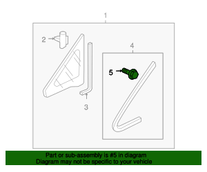 OEM 2006-2011 Honda Civic Trim Molding Clip 91512-SLA-003 | Honda Automotive Parts