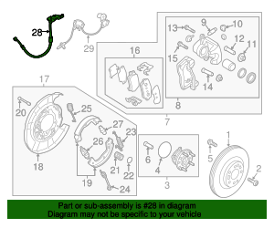 Hyundai - 58738-B1000 - Brake Hose - 2015-2020 Hyundai | OEM Hyundai ...