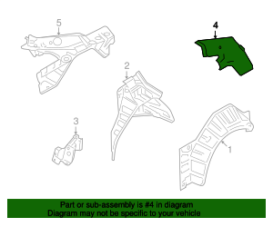 2009-2024 Nissan GT-R Reinforced Panel 76615-JF00A | Team Nissan Inc.