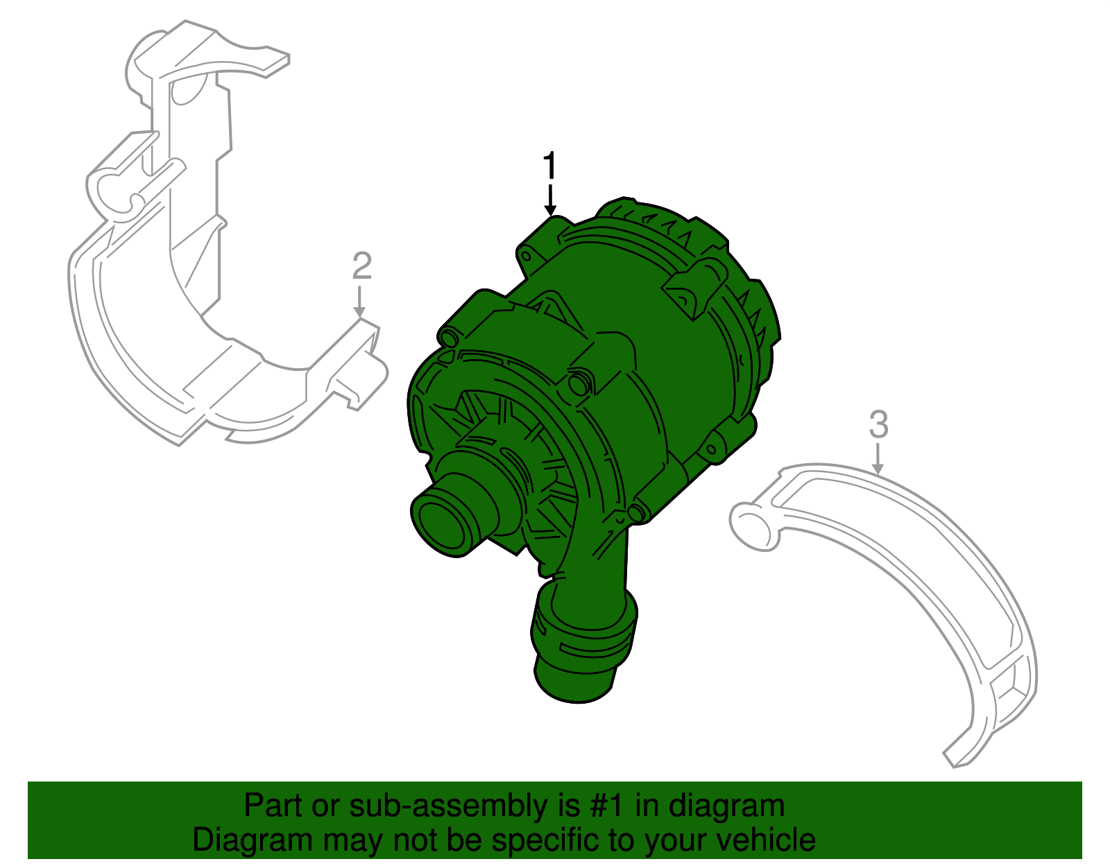 2016-2025 BMW Engine Auxiliary Water Pump 64116834923 | OEM Parts Online