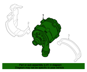 64-11-6-834-923 - 2016-2023 BMW - Engine Auxiliary Water Pump | BMWPartsHub