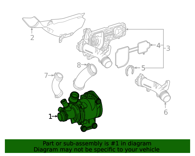 256-200-14-00 - Water Pump Assembly 2019-2024 Mercedes-Benz | Mercedes ...