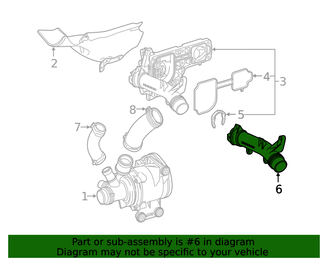 256-203-39-00 - Water Pipe 2019-2023 Mercedes-Benz | AutoNationParts.com