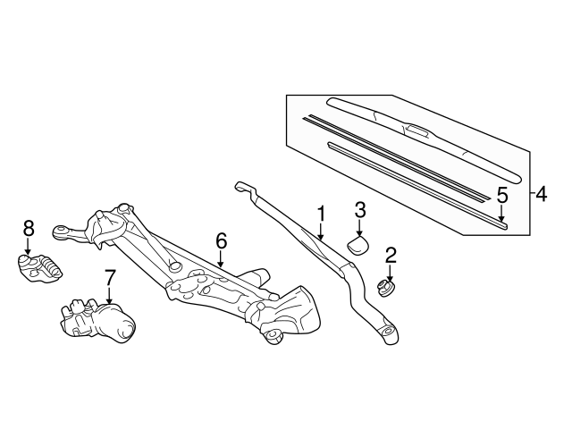 2011-2017 Lexus CT200h Windshield Wiper Blade 85212-74010 ...